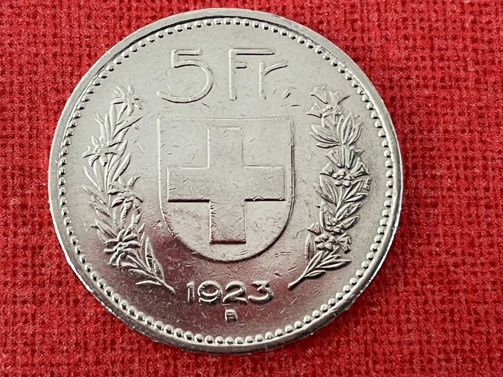 5 Franken 1923 Silber Alphirte TOP (Gebraucht) in Ormalingen für CHF 64.95 – mit Lieferung auf ...