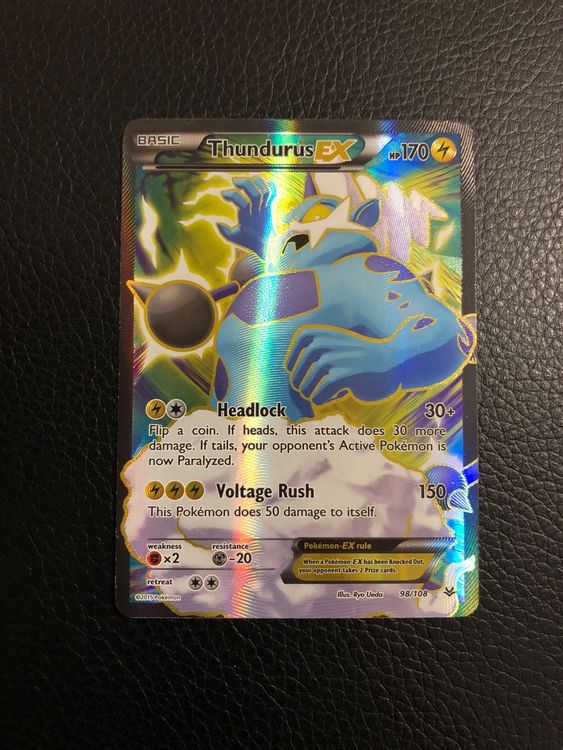 XY: Roaring Skies - Thundurus EX Full Art 98/108 Ab 1 (Gebraucht) in ...