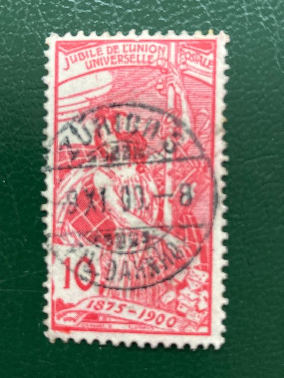 Schweiz 1900 UPU 10 Rp. Vollstempel ZÜRICH 3 9.XI.00 (Gebraucht) in Liestal für CHF 1 – mit ...