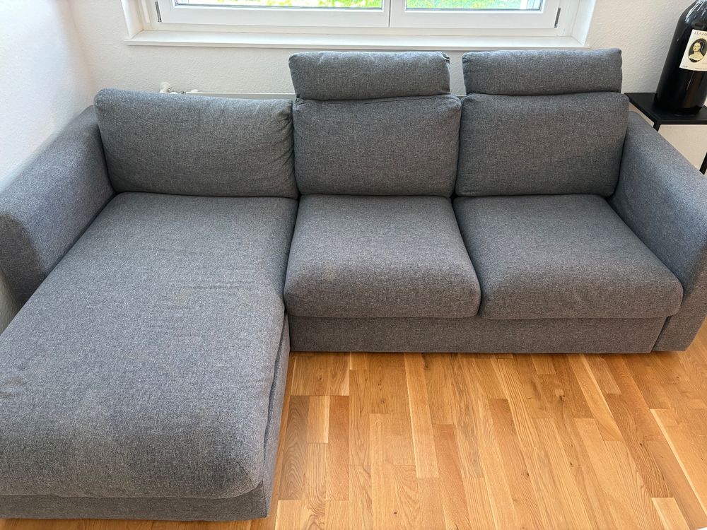 CHF 1.- Ikea Vimle Ecksofa mit Stauraum in grau (Gebraucht) in Winterthur für CHF 0.05 – nur ...