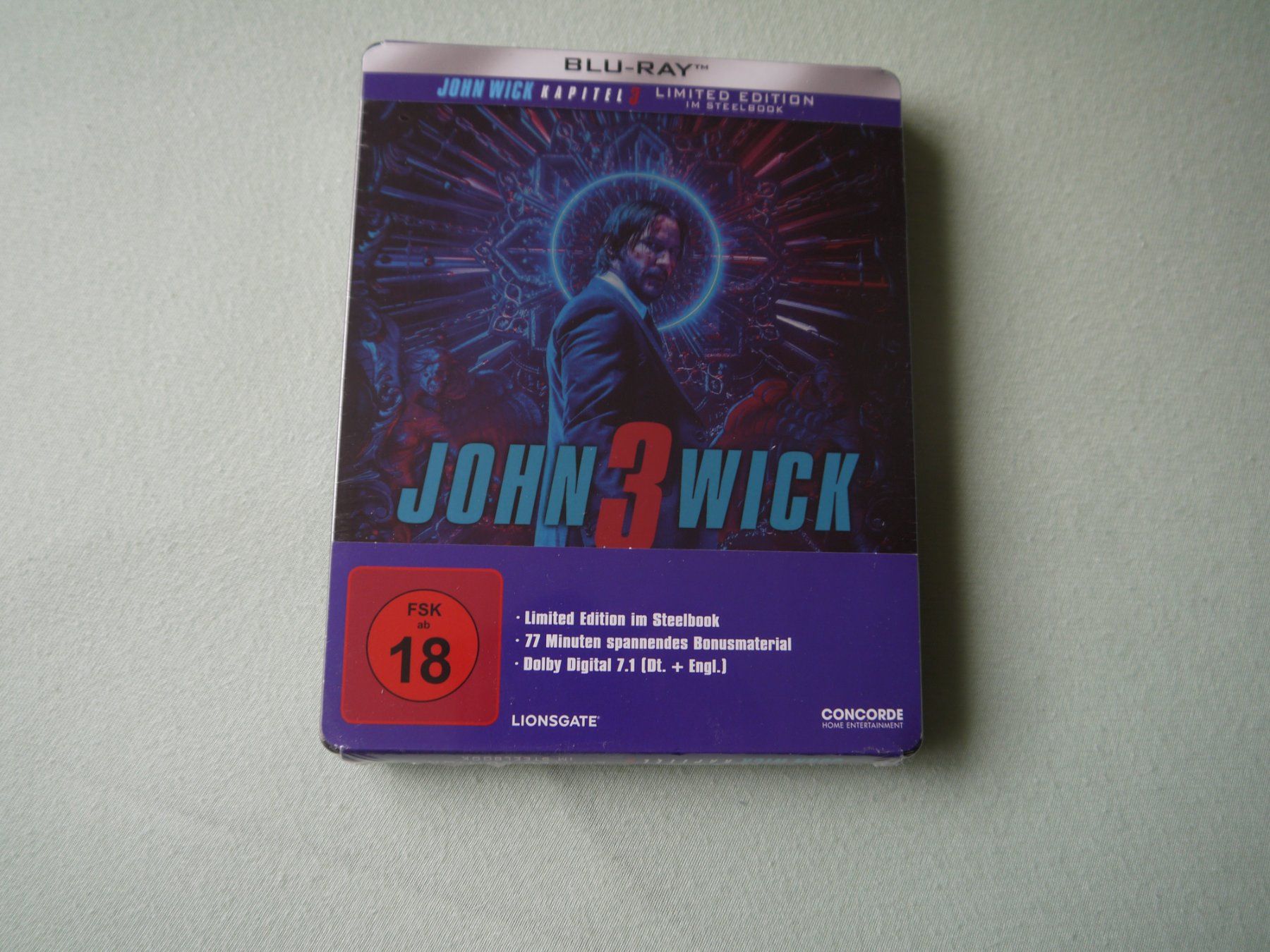 JOHN WICK 3 - Steelbook - Limited Edition -Keanu Reeves (Neu und ...