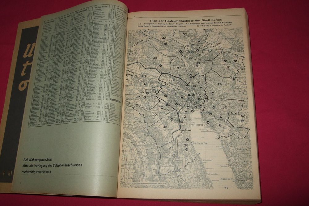 Telefonbuch 4, diverse Kantone, 1962 / 63, PTT (Gebraucht) in Muhen für CHF 118 – mit Lieferung ...