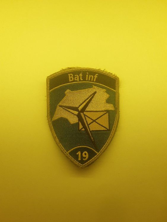 BADGE ECUSSON MILITAIRE SUISSE BAT INF 19 (Neu (gemäss Beschreibung ...