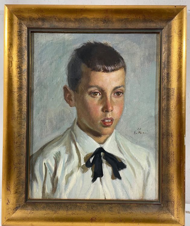 Emil Frei (1882-1955) Gemälde - Bildnis eines Jungen | Kaufen auf Ricardo