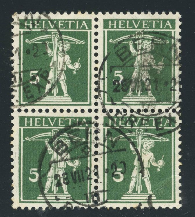 FWM Viererblock gest.: 125III Tellknabe, Kat 120.-- | Kaufen auf Ricardo