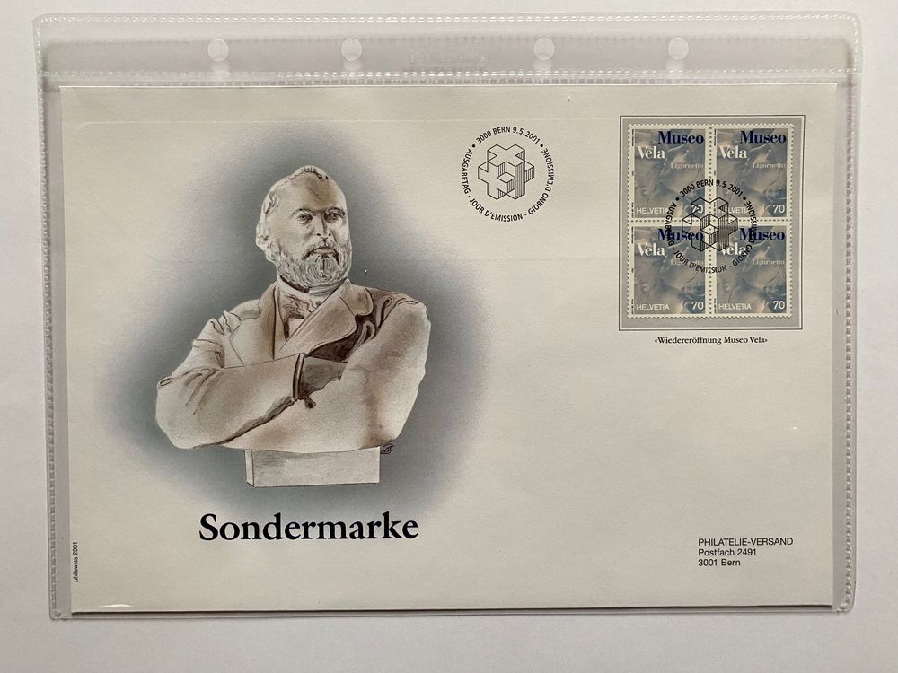 FDC Grossbrief Wiedereröffnung Museo Vela 2001 ET (Neu (gemäss Beschreibung)) in Kirchenthurnen ...