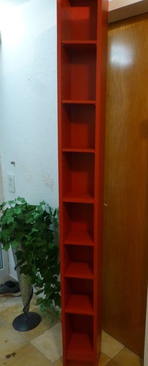 Billy Regal Ikea (Gnedby) schmal und hoch in rot (Gebraucht) in ...