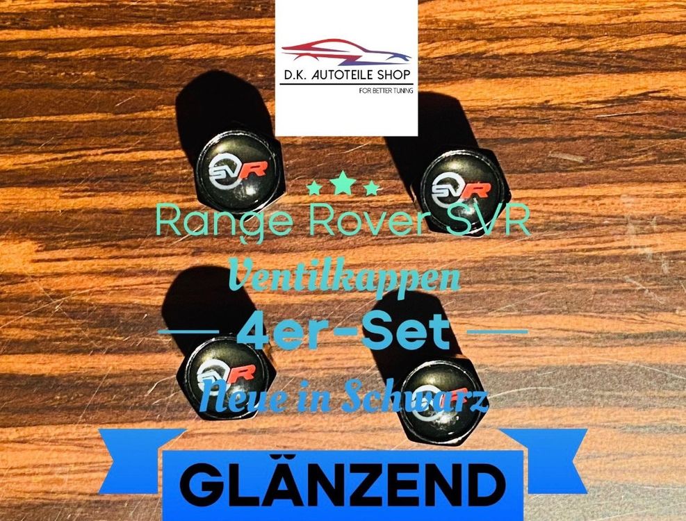 Range Rover SVR Ventilkappen 4er-Set Neu in schwarz glänzend (Neu und ...