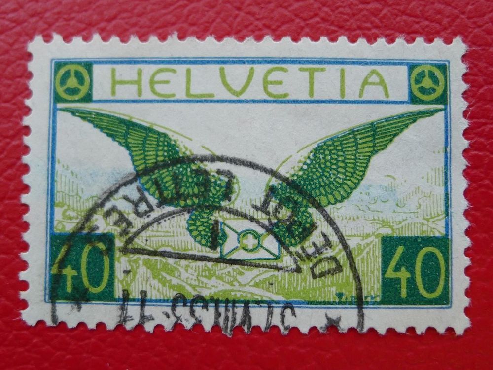 1933, Flugpost: F15 mit Halbmond-Stempel: Kat: 130.- (Gebraucht) in Sursee für CHF 12.5 – mit ...