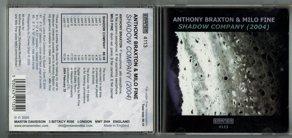 Anthony Braxton & Milo Fine – Shadow Company | Kaufen auf Ricardo