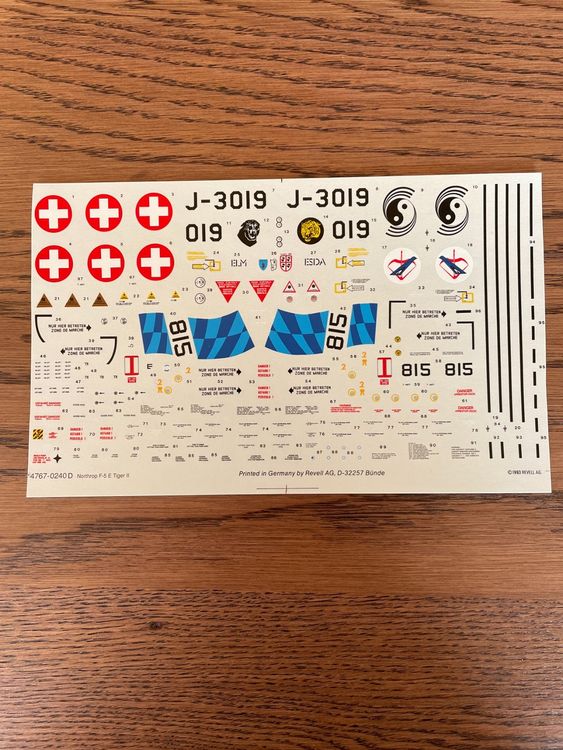 Decals Tiger F-5E Schweizer Luftwaffe 1:32 (Neu (gemäss Beschreibung)) in Blumenstein für CHF 12 ...