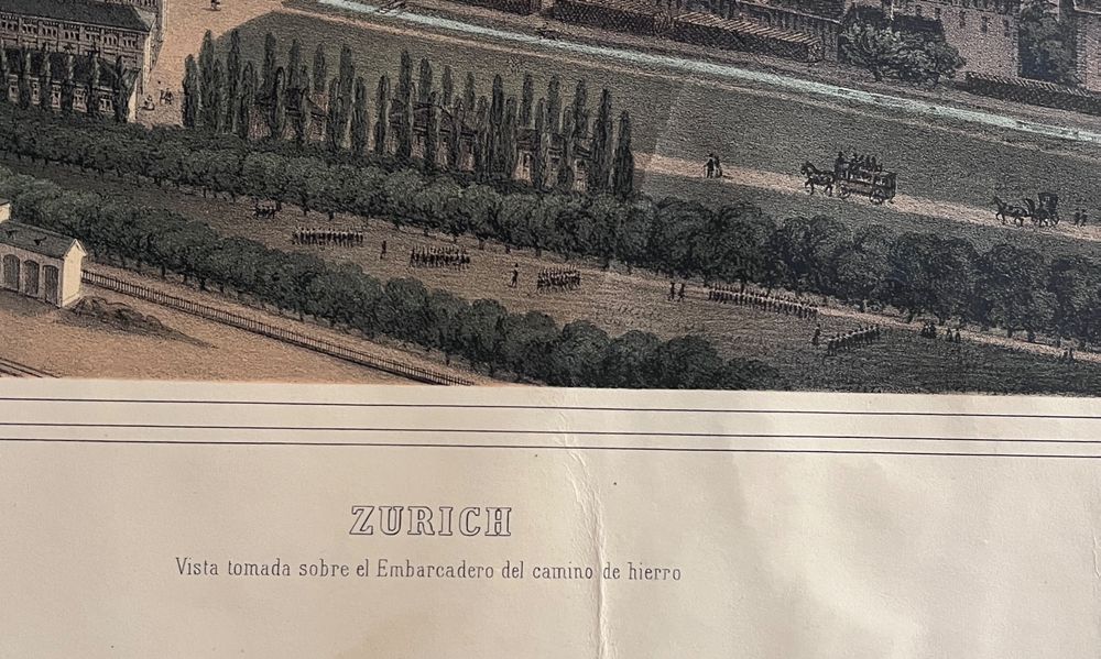 Fichot et. Muller Lithografie Von Zurich ( 1850 ) (Gebraucht) in Root ...