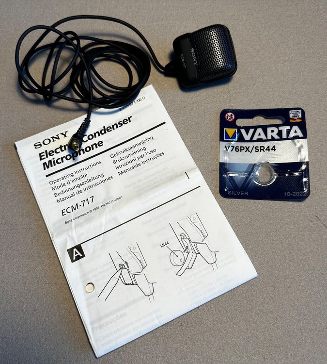 Sony ECM-717 Kondensator-Mikrofon zum Anklemmen (Gebraucht) in für CHF ...