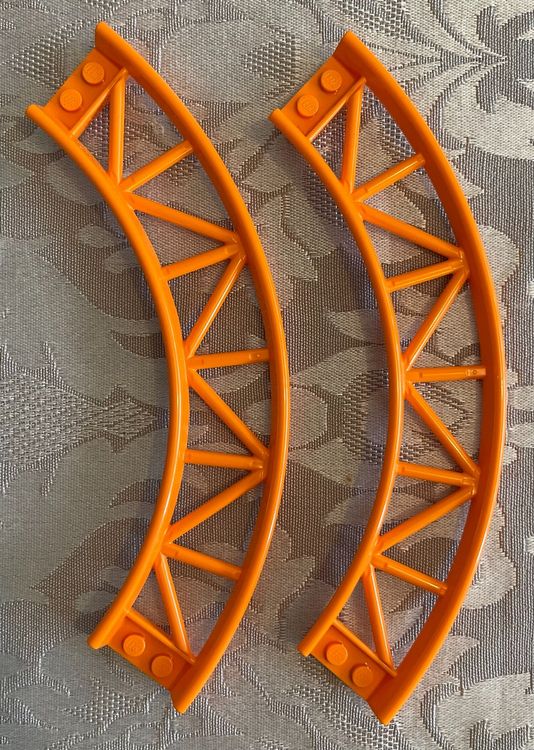 Lego 2 x Track Roller Coaster Curve, 90 degree (Part. 25061) (Gebraucht ...