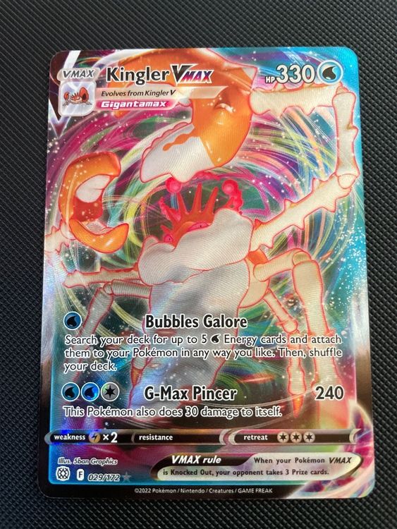 Pokemon Kingler Vmax 330 HP Top selten Rare | Kaufen auf Ricardo