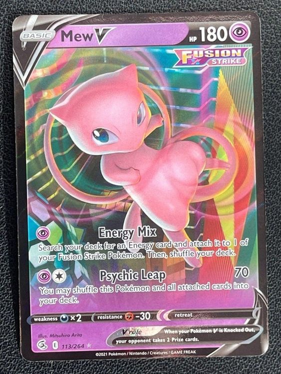 2021 Mew V 113/264 Fusion Strike Ultra Rare ab 1.- (Neu (gemäss Beschreibung)) in Uster für CHF ...