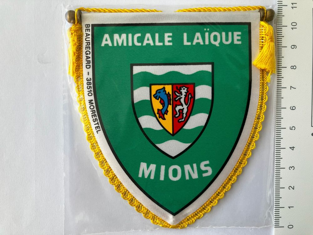 Vintage Fanion/Wimpel AMICALE LAÏQUE MIONS HAND-BALL (Neu und ...