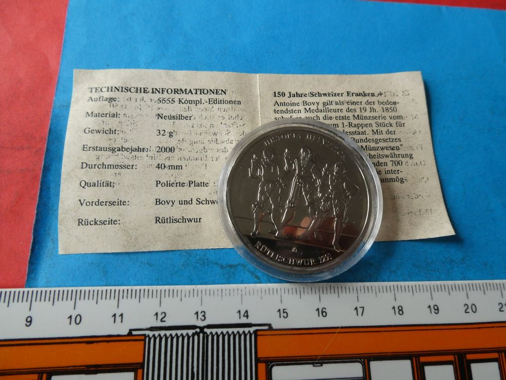 versilberte Medaille PP, 150 Jahre Schweizer Franken | Kaufen auf Ricardo