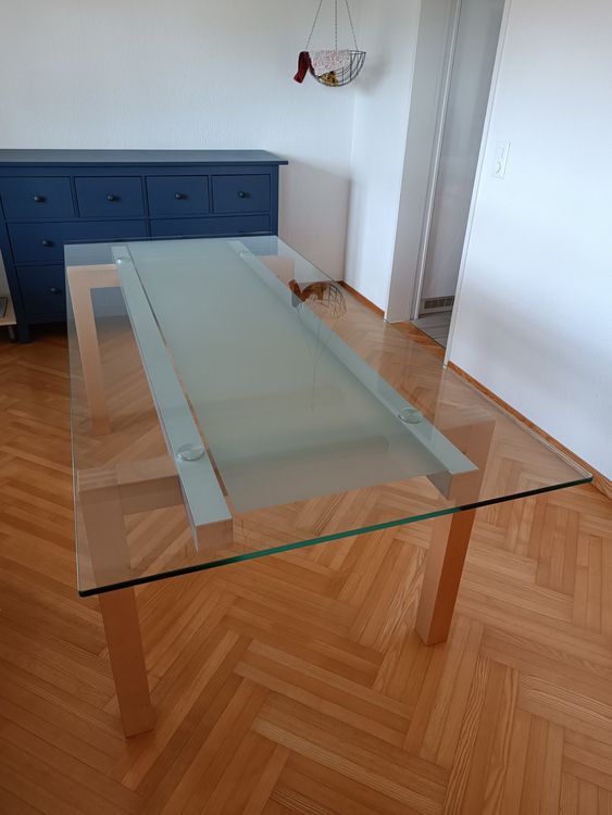 Glastisch mit Klar- und Milchglas | Kaufen auf Ricardo