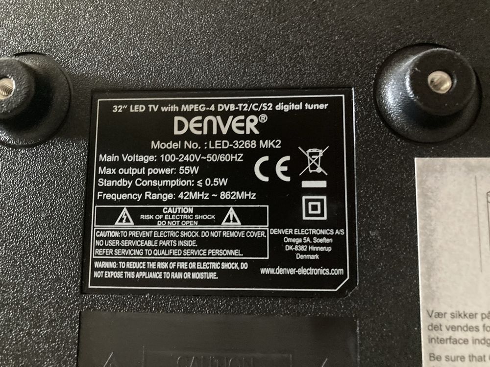Denver 32" LED TV, DVB-T2/C/S2, Top Zustand, schwarz (Gebraucht) in ...