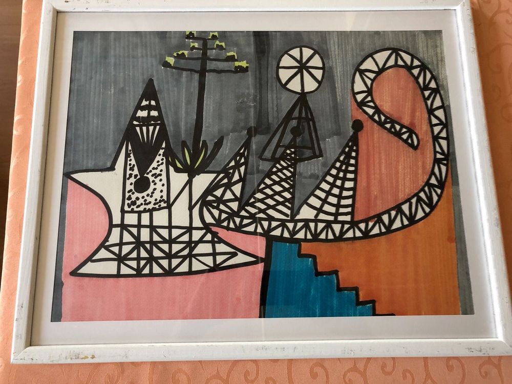 3 Zeichnungen Michael M. 1987/88 mit Rahmen... (Neu und ...