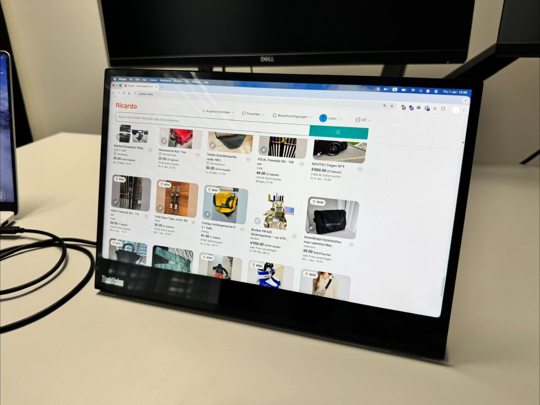 NEW: Lenovo ThinkVision M14t USB-C Mobile Monitor, Touch Scr (Neu ...