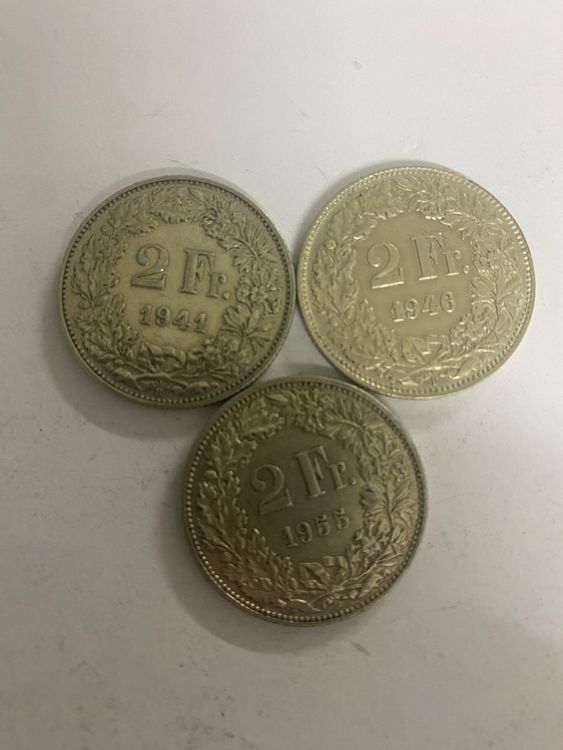 3 Stk 2.- Div Jahre Silber (11) (Gebraucht) in Ballwil für CHF 16 – mit Lieferung auf Ricardo kaufen