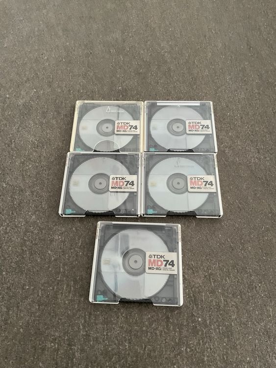 5 Stk. TDK MD-XG Mini Discs MD 74 - Top Zustand! (Gebraucht) in ...