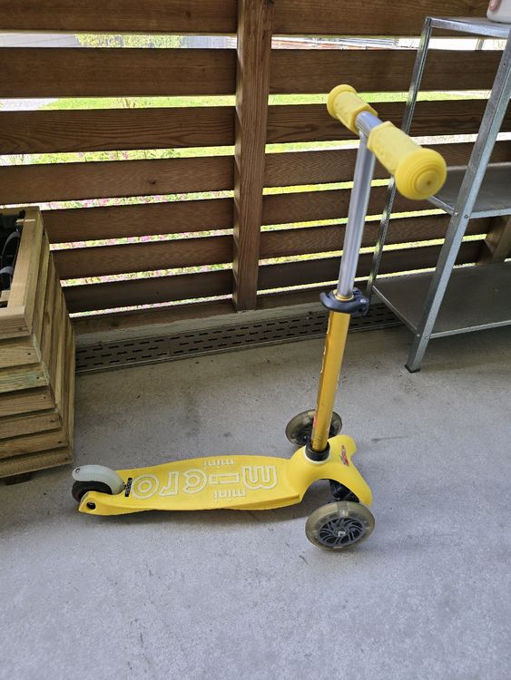 micro mini scooter LED Räder gelb | Kaufen auf Ricardo