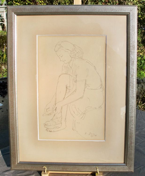 Original-Zeichnung Hanni Bay, signiert, datiert, gerahmt (Gebraucht) in Wolfisberg für CHF 105 ...