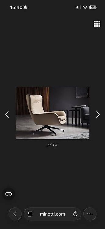 Fauteuil Bergère en cuir (Minotti, collection Jensen) (Gebraucht) in ...
