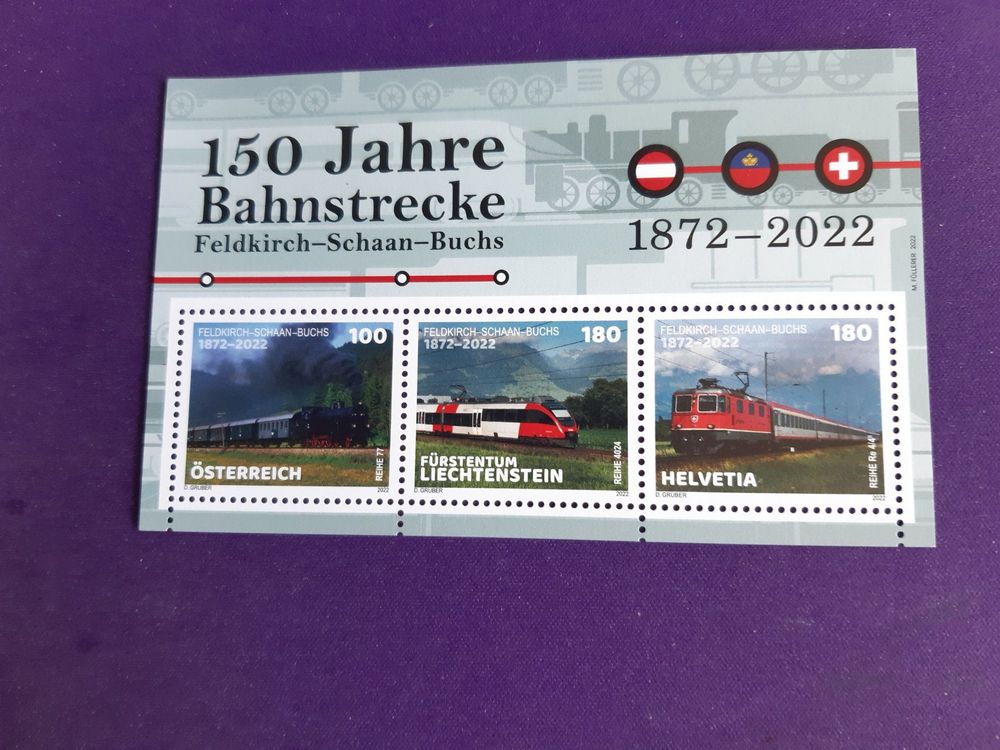 **150 Jahre Bahnstrecke Feldkirch-Schaan-Buchs 2022 (Neu (gemäss Beschreibung)) in Wangs für CHF ...
