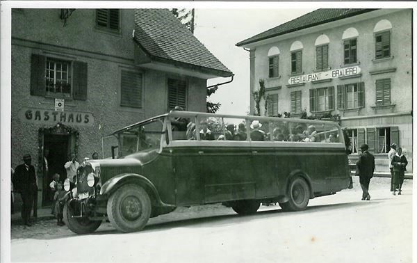 Büron LU Saurer Bus Rest. Sonne, Brauerei ca. 1930 Unikat (Neu (gemäss ...