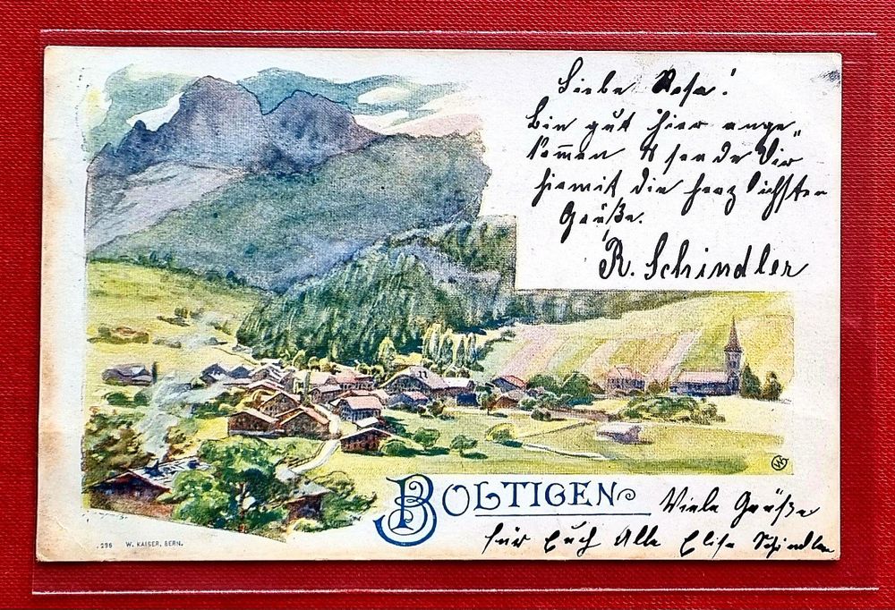Boltigen - Dorfansicht - Litho - 1899 (Gebraucht) in Rothrist für CHF 24.5 – mit Lieferung auf ...