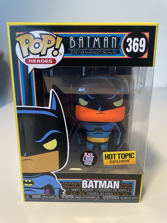 Funko pop Batman 369 Black Light Glow Hot Topic Exclusive (Neu und ...