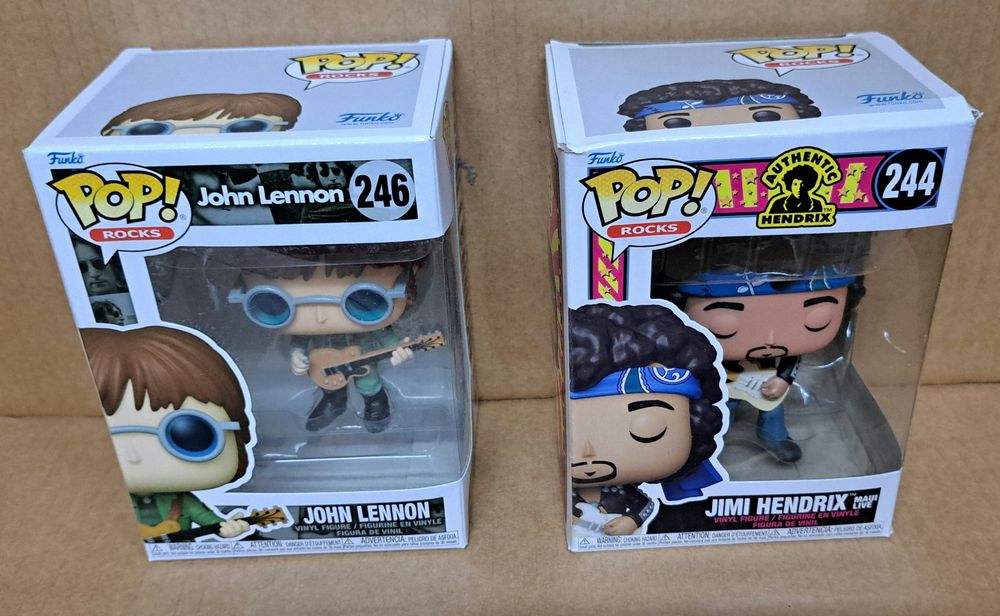 John Lennon & Jimi Hendrix Funko Pop! Rocks, Nr. 246 & 244 (Neu und ...