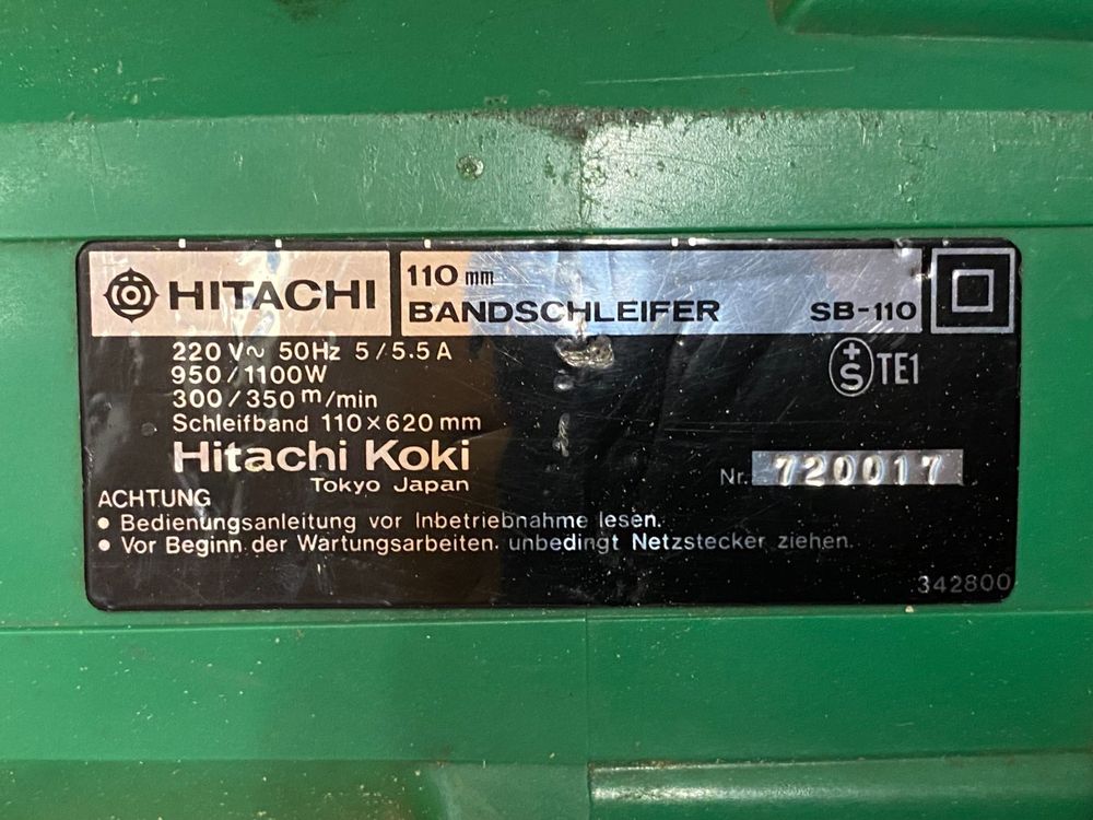 Bandschleifer HITACHI SB 110 / 230 Volt - 950 / 1100 Watt (Gebraucht ...