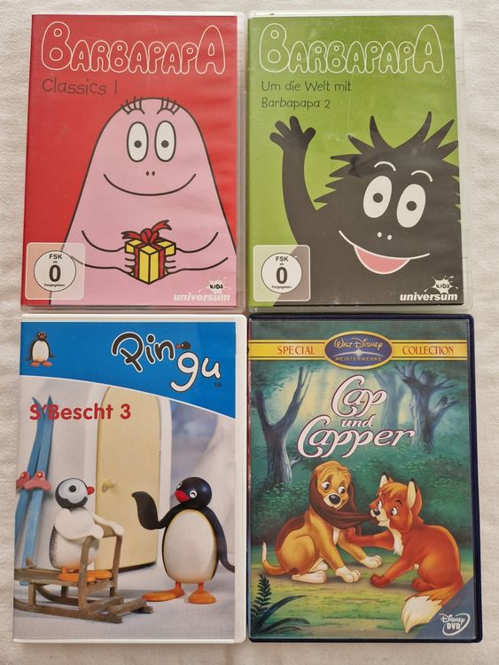 4 Kinderfilme DVD's Barbapapa, Pingu, Cap und Capper (Gebraucht) in Rebstein für CHF 1 – mit ...