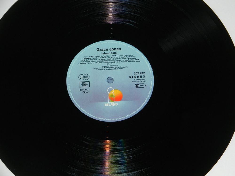 LP GRACE JONES - ISLAND LIFE / 1985 GERMANY,GATEFOLD,(VG+) (Gebraucht ...