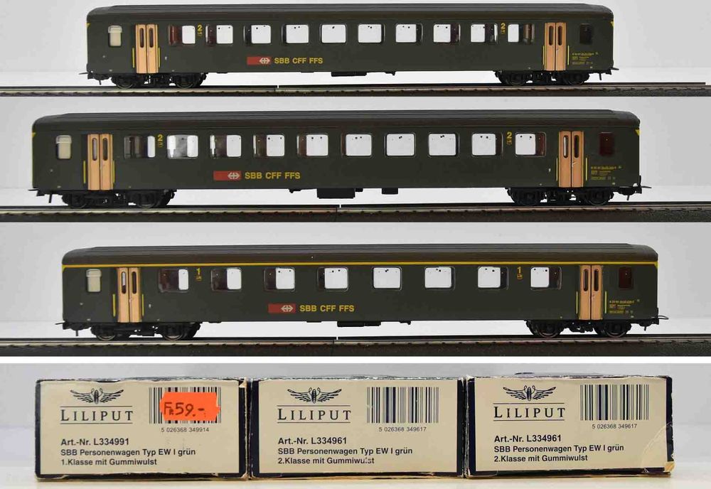 Liliput 3x EW I Personenwagen SBB H0 GS mit OVP | Kaufen auf Ricardo