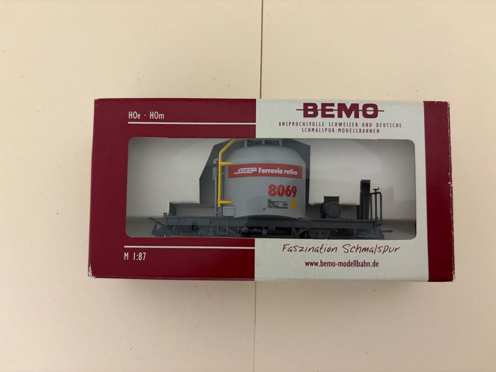 BEMO 2252 139 RhB Zementwagen Uce Nr. 8069 (Neu und originalverpackt ...