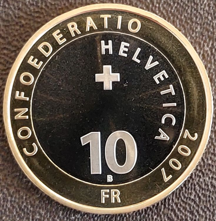 10 Fr. Gedenkmünze 2007 Parc Naziunal pp / aus Münzsatz (Neu (gemäss Beschreibung)) in Arch für ...