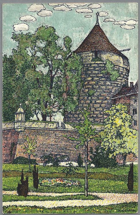 1913, SOLOTHURN, SCHÖNE KÜNSTLER LITO SIGN E. STIEFEL (Gebraucht) in ...