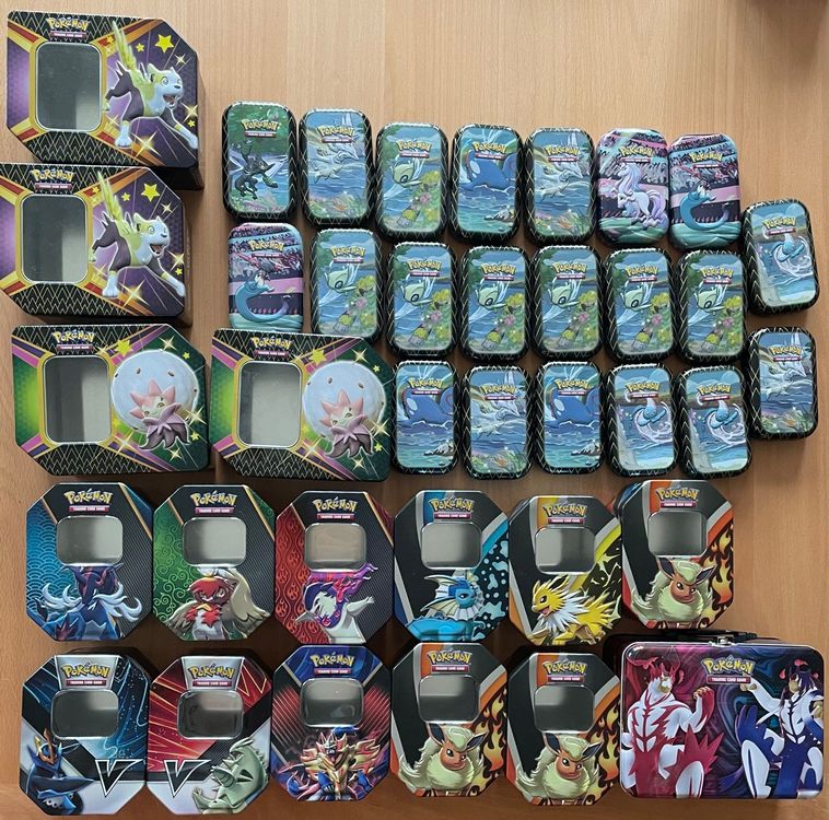 37 Pokémon Tins (Leer) (Neu (gemäss Beschreibung)) in Zürich für CHF 10 ...