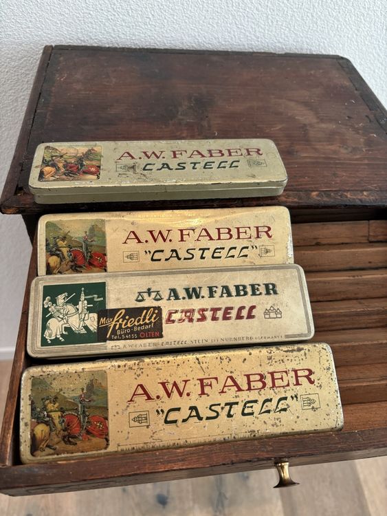4 antike A.W. Faber Castell Bleistiftschachteln (Gebraucht) in Staufen ...