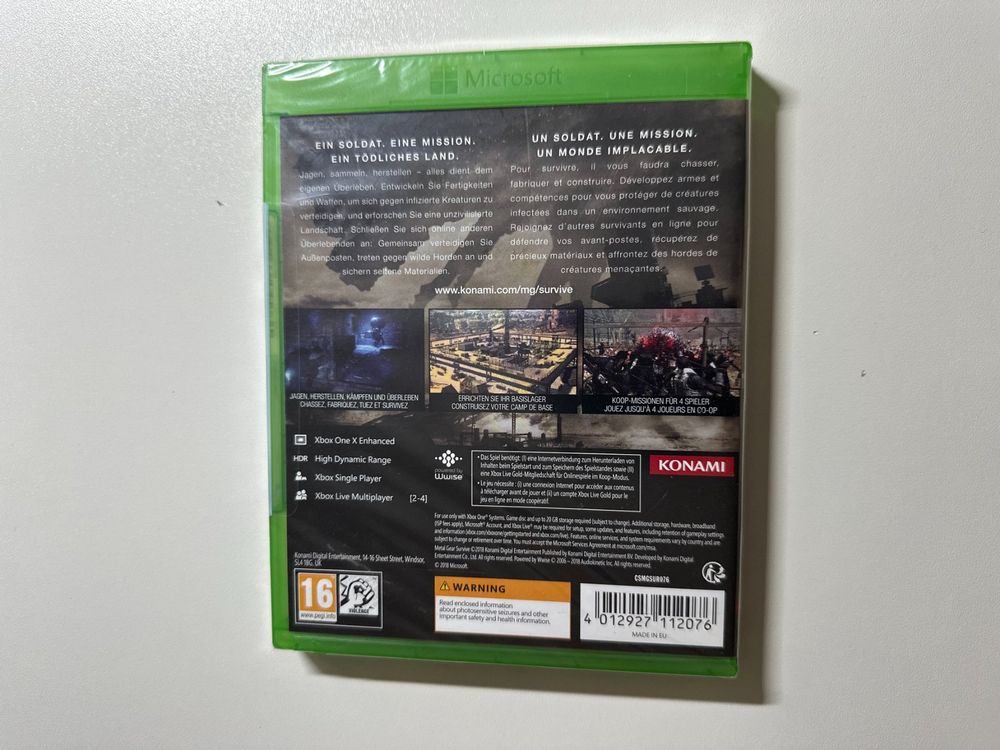 Metal Gear Survive, Xbox One, Xbox Series X, Sealed (Neu und ...