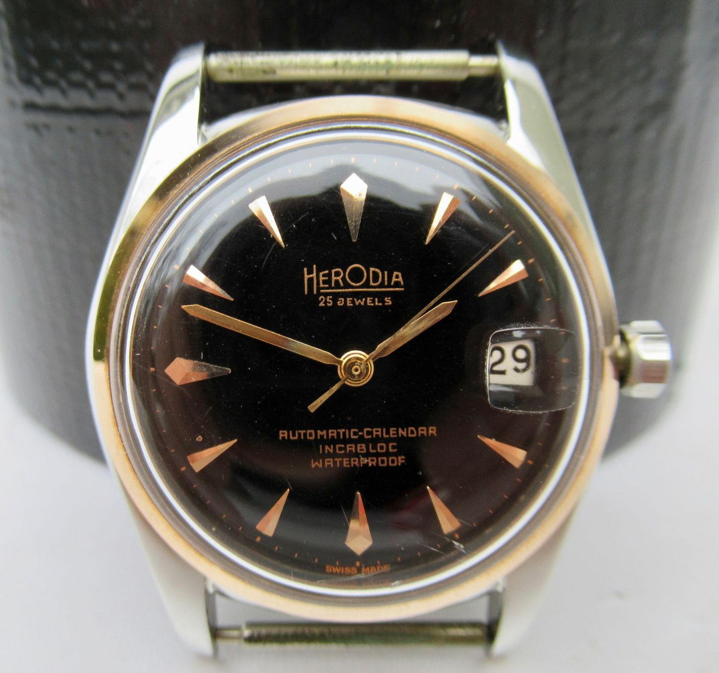 Uhr Herodia Gold 14 K Automatic-Calendar Incabloc Waterproof (Gebraucht ...