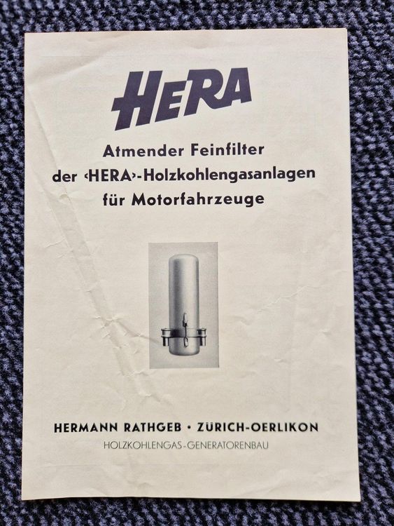 Original Prospekt HERA Holzkohlengas-Filter, Holzvergaser | Kaufen auf ...
