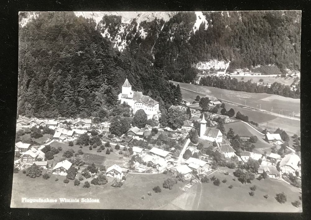 ANSICHTSKARTE FLUGAUFNAHME WIMMIS SCHLOSS (Gebraucht) in Ostermundigen ...