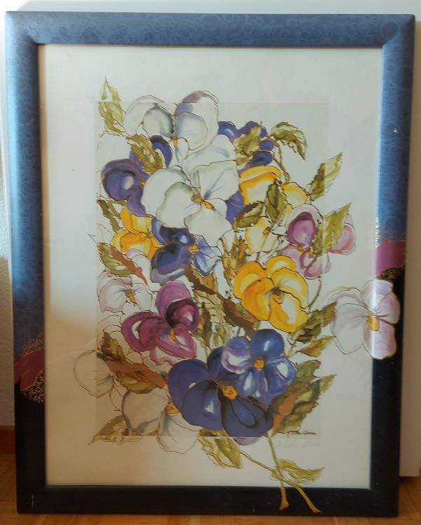 Signiertes Blumenbild von Jutta Ritter-Scherer (Gebraucht) in Langnau ...